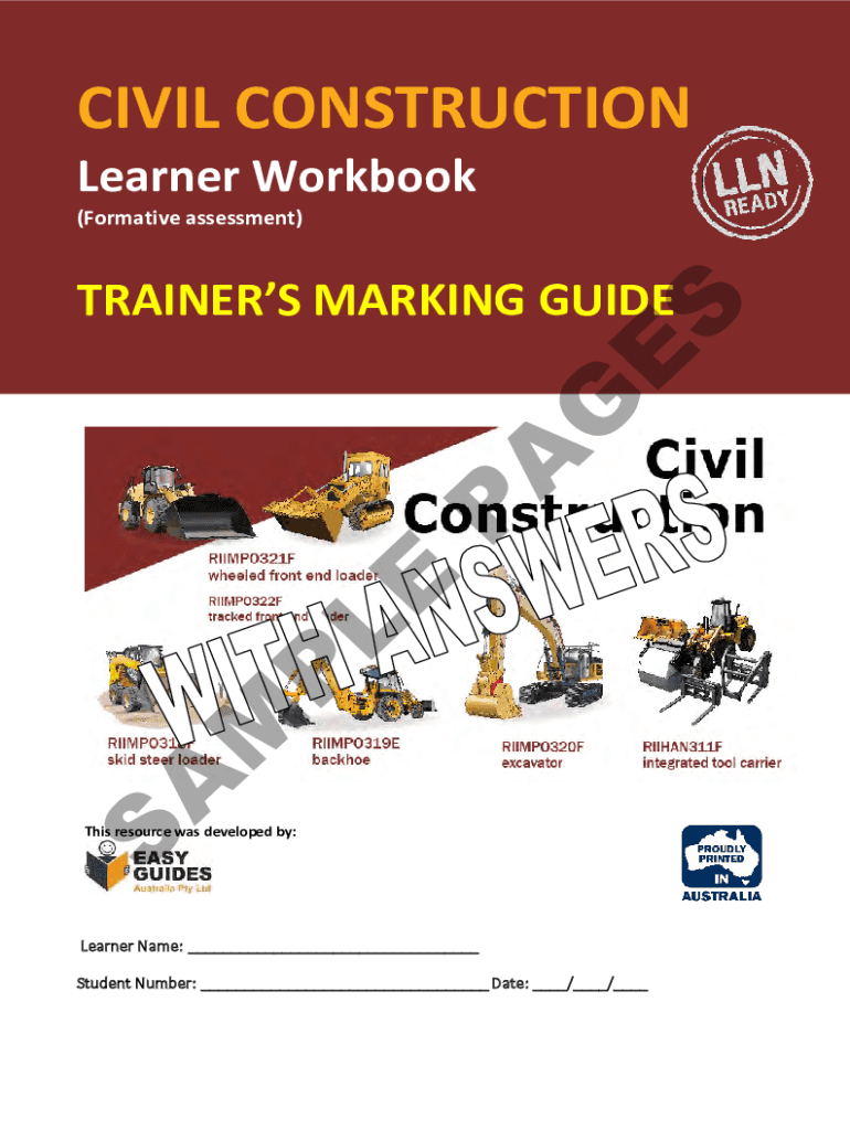 Fillable Online CIVIL CONSTRUCTION - Learner Workbook Fax Email Print ...