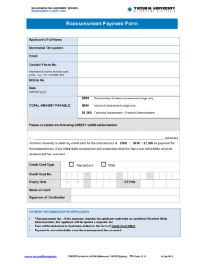 Fillable Online Reassessment Payment Form Fax Email Print - pdfFiller