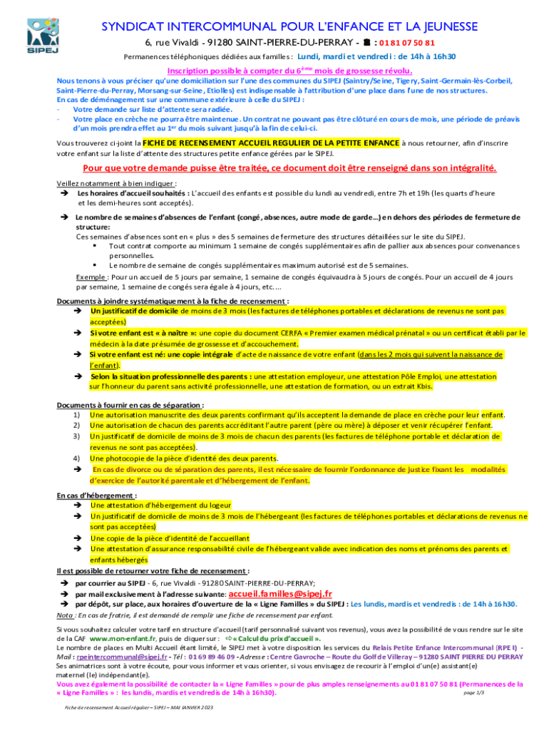 Remplissable En Ligne Liste des communes du SI pour l'enfance et la jeunesse ... Fax Email ...