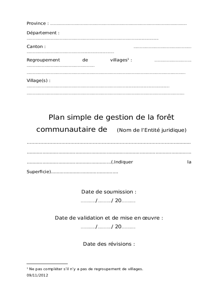 Remplissable En Ligne Plan simple de gestion de la fort Fax Email Imprimer - pdfFiller