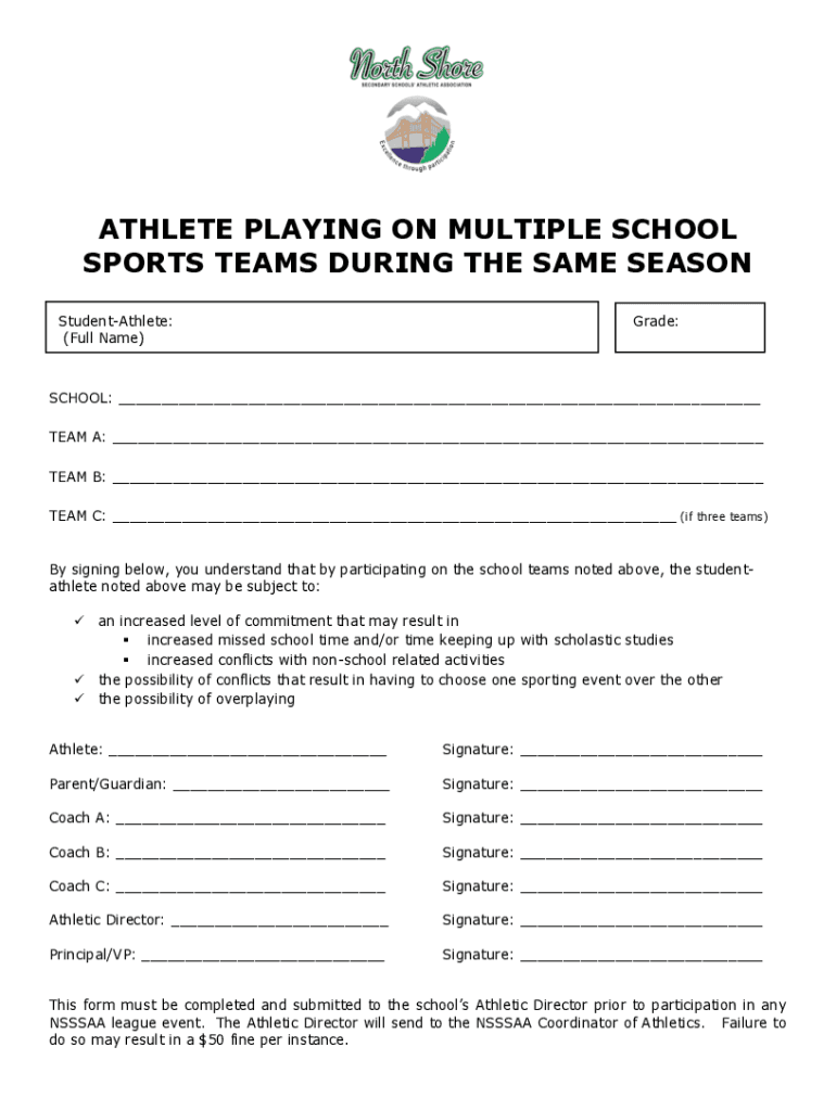 Fillable Online Updated Multi-Sport Form1 Fax Email Print - pdfFiller
