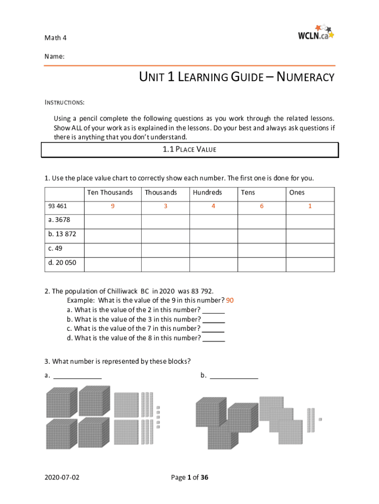 Fillable Online Maths Worksheets For Grade 4 Fax Email Print - pdfFiller