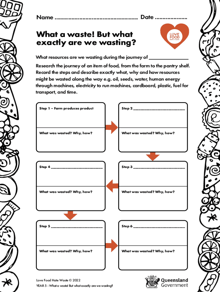 Fillable Online LFHW worksheetYear 5. These worksheets align with the ...