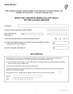 Fillable Online Form DCPL1. Defective Concrete Products Levy (DCPL ...