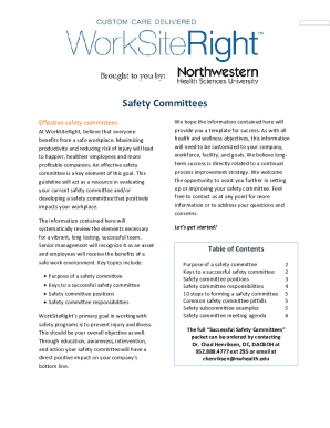 Fillable Online Overview Workplace Safety Committees Fax Email Print ...