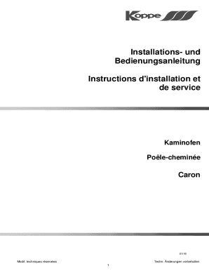 Ausfüllbar Online und Bedienungsanleitung Instructions d'installation ...