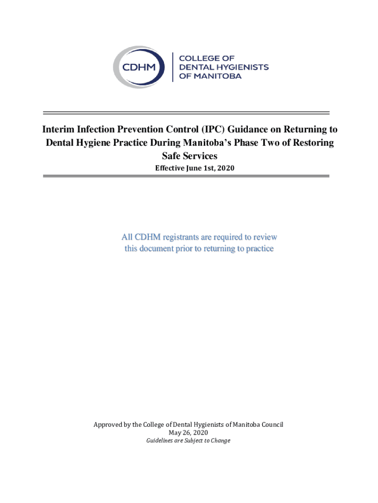 Fillable Online pathway and interim ipc guidance for patient care ...