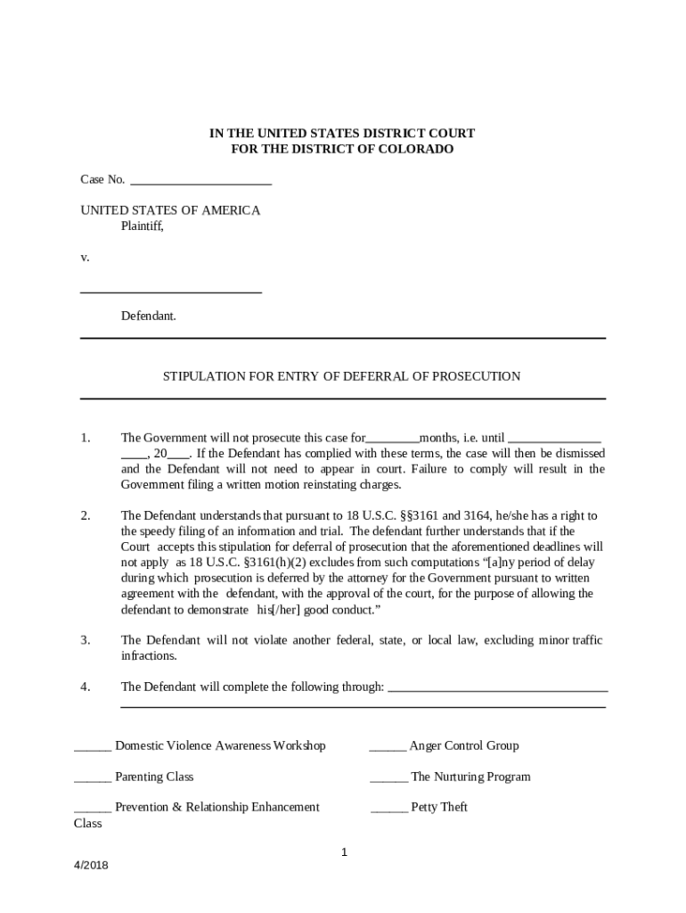 Deferral Of Prosecution . Deferral Of Prosecution Doc Template | pdfFiller