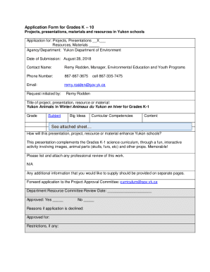 Fillable Online Application Form for Grades K 10 See attached sheet.... Fax Email Print - pdfFiller