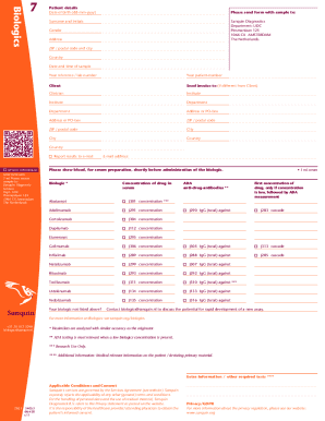 Fillable Online Drug level testing service form Fax Email Print - pdfFiller