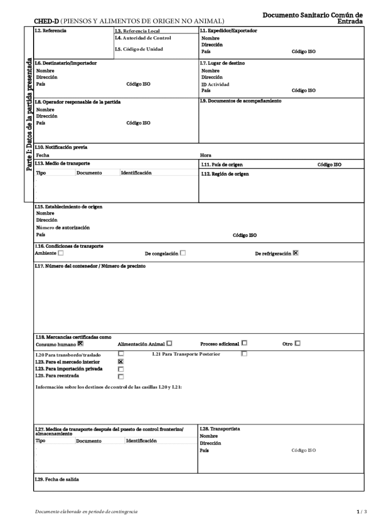 Fillable Online Ched-d (piensos Y Alimentos De Origen No Animal) Fax ...