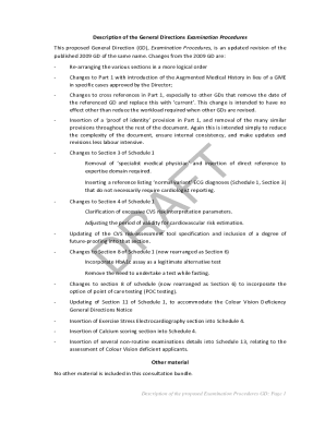 Fillable Online Description of the General Directions Examination ...