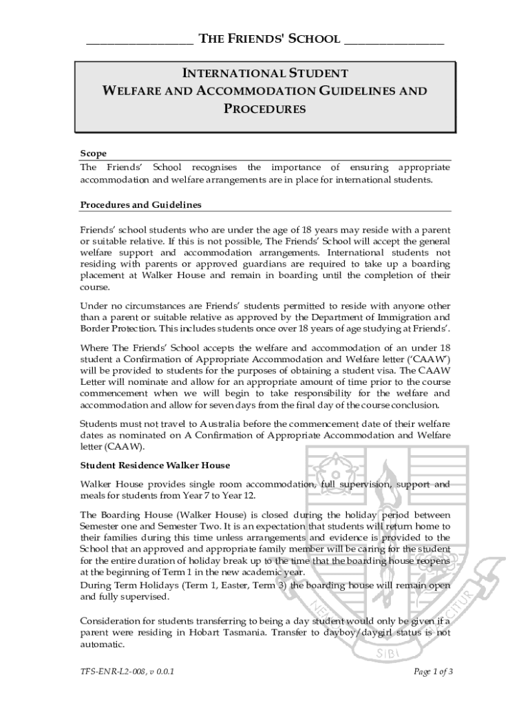 Fillable Online International-Students-Welfare-and-Accommodation ...