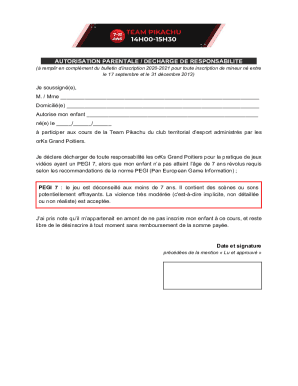 Remplissable En Ligne Lettres de consentement pour les enfants ...