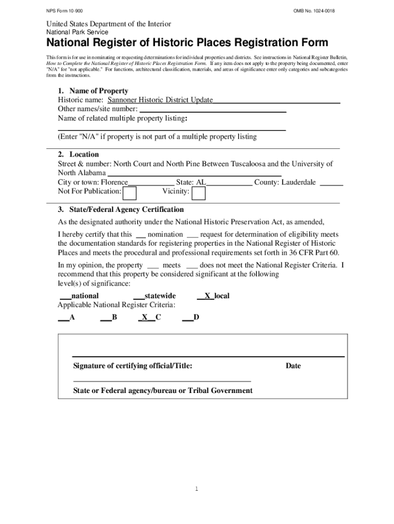 Fillable Online national register of historic places . inventory ...