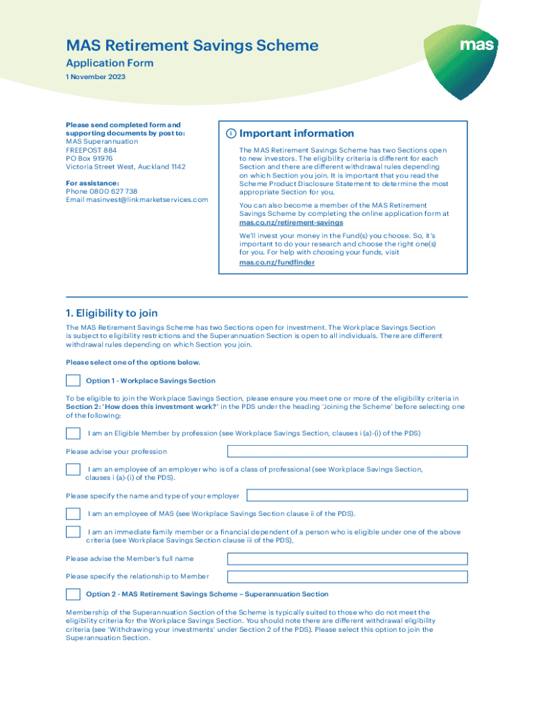 Fillable Online MAS Retirement Savings Scheme Annual Report Fax Email ...