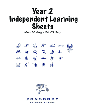 Fillable Online Year 2 Independent Learning Sheets Fax Email Print ...
