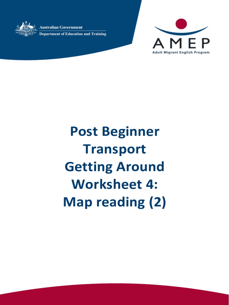 Fillable Online Post Beginner Transport Getting Around Worksheet 4 Fax ...