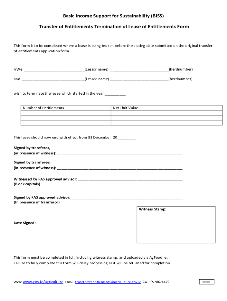 Fillable Online Basic Income Support for Sustainability (BISS) Transfer ...