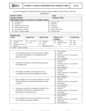 Fillable Online Student Daily Feedback Form.pdf Fax Email Print - pdfFiller