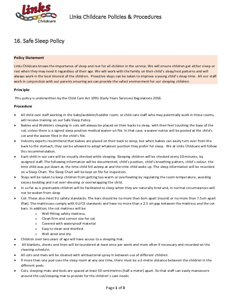 Fillable Online Child Care Services Policies and Procedures Fax Email Print - pdfFiller