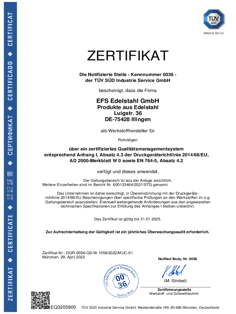 Fillable Online TUV - SUD - Industrie Service Fax Email Print - pdfFiller