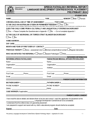 Fillable Online northeastldc wa edu The pattern of referral from speech ...