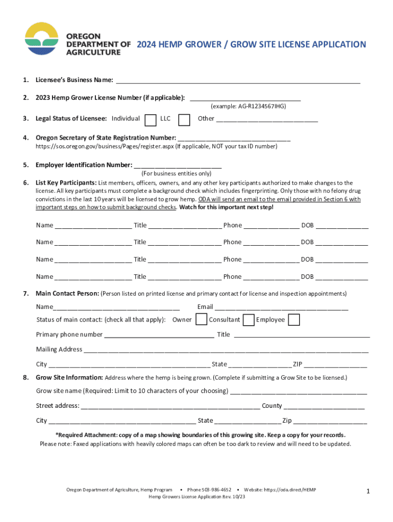 Fillable Online 2024 Grower app draft Fax Email Print - pdfFiller