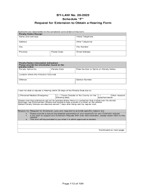 Fillable Online Request for Extension to Obtain a Hearing Form Fax ...