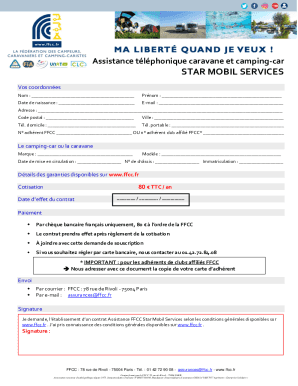 Remplissable En Ligne STAR MOBIL SERVICES Faxer Email Imprimer - pdfFiller