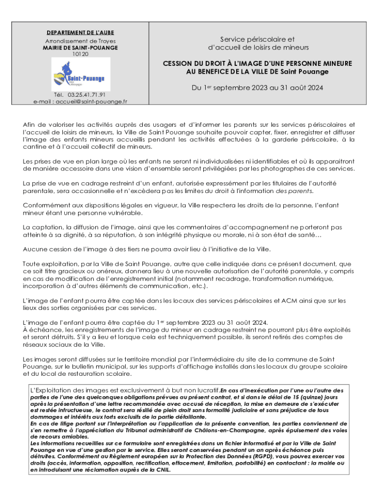 Remplissable En Ligne Service priscolaire et d'accueil de loisirs de mineurs ... Fax Email ...