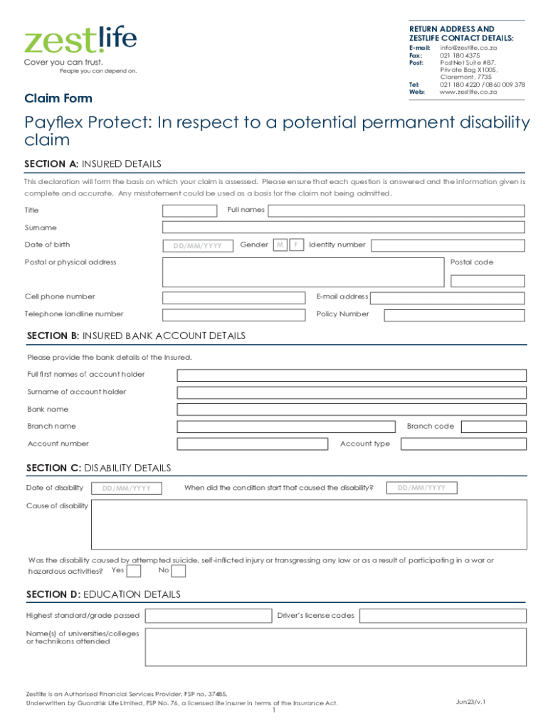 Fillable Online Payflex Protect: In respect to a potential permanent ...