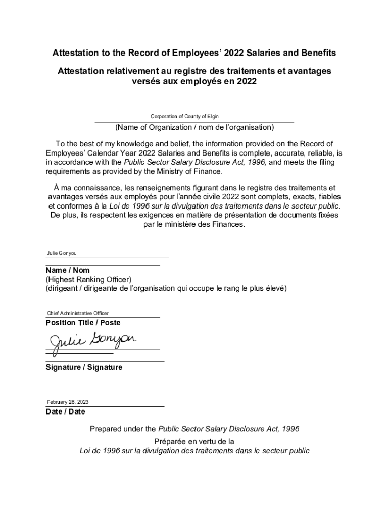 Fillable Online Public sector salary disclosure Fax Email Print - pdfFiller