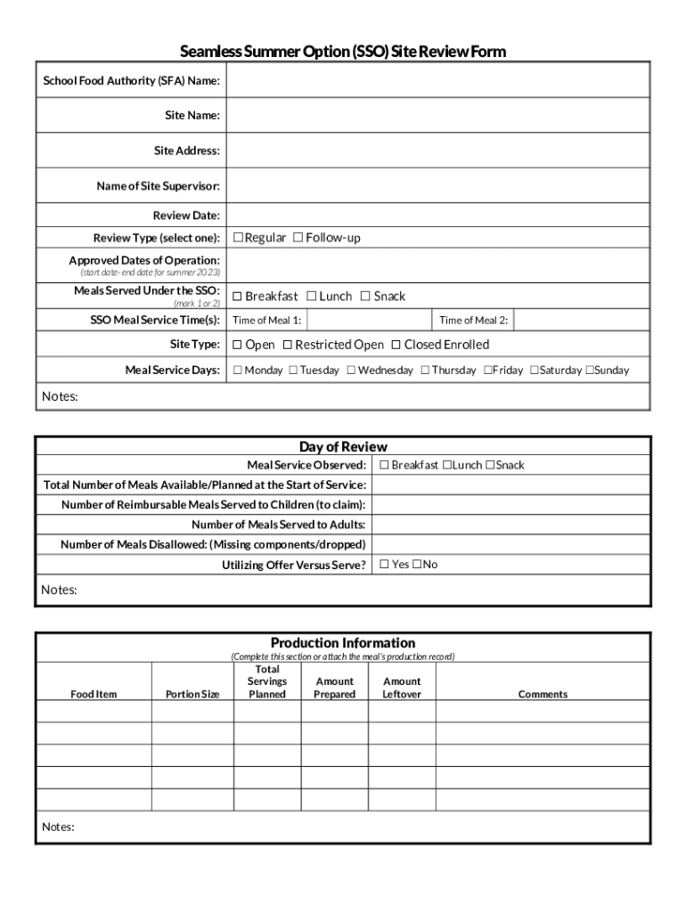 Fillable Online dpi state wi Sample Summer Option (SSO) Sponsor Monitor ...