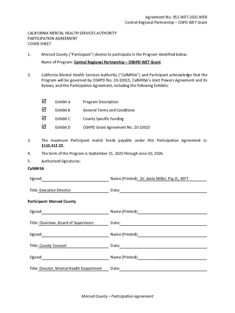 Fillable Online web2 co merced ca california mental health services ...