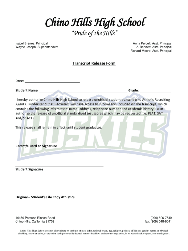 Fillable Online Records Office/Transcripts / Transcript Request Fax ...