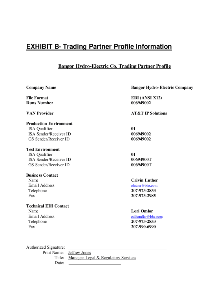Fillable Online What Is a Trading Partner ID - EDI Support Services Fax ...