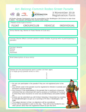 Fillable Online Street Parade Registration Form Fax Email Print - pdfFiller