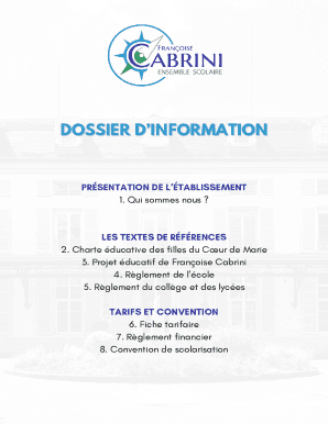 Remplissable En Ligne DOSSIER D'INFORMATION Fax Email Imprimer - pdfFiller