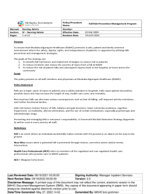 Fillable Online PatientFall Prevention and Post-Fall Management Fax ...
