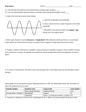 Fillable Online MS-PS4-1 Waves and their Applications in Technologies ...