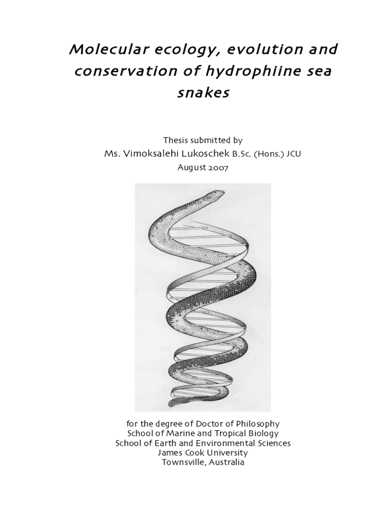Fillable Online The Evolution of Cutaneous Senses in Marine Snakes ...