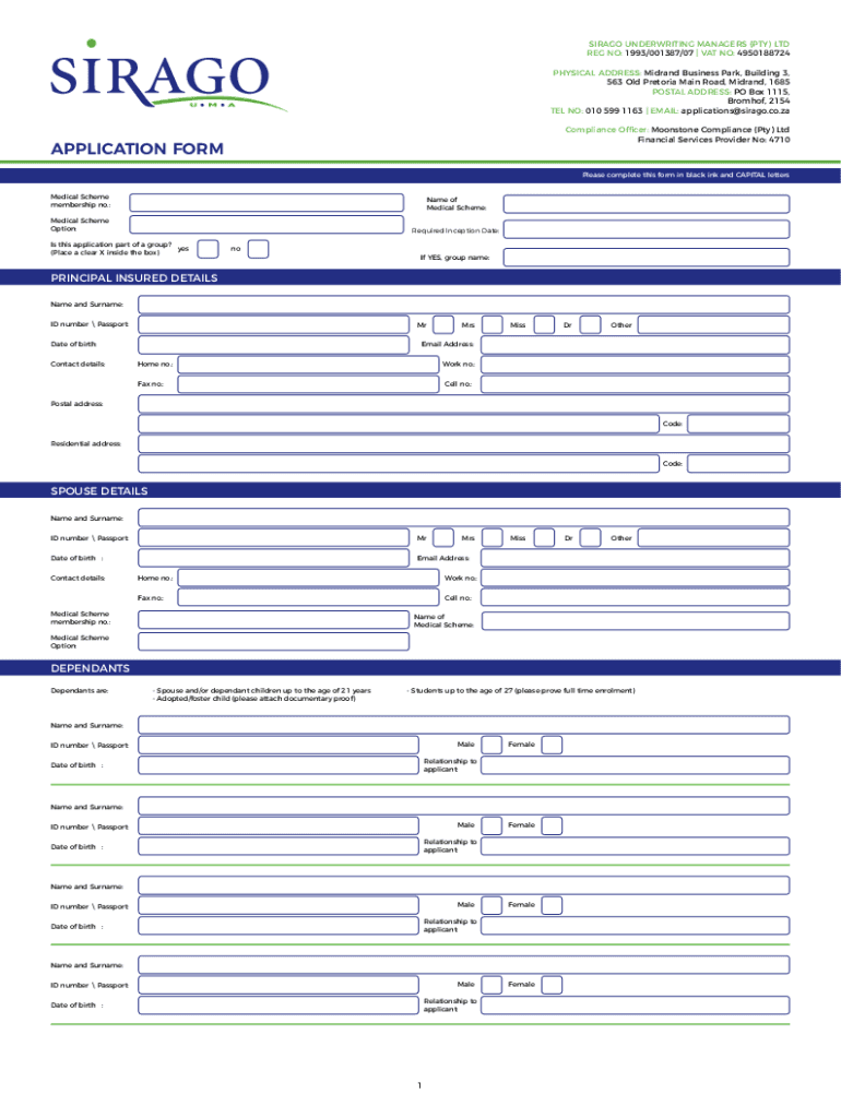 Fillable Online Sirago Claim Form - Fill Online, Printable, Fillable ...
