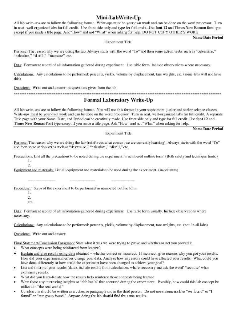 Fillable Online Lab reports must be prepared with a word processor ... - Chegg Fax Email Print ...