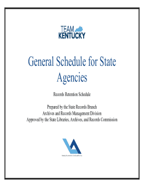 Fillable Online General Records Retention Schedules for State Agencies ...