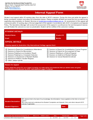Fillable Online ACIC SMD5 Internal Appeal Form V 2.0.docx Fax Email ...