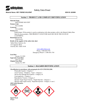 Fillable Online msds/sds - Material Safety Data Sheets - Sunnyside ...