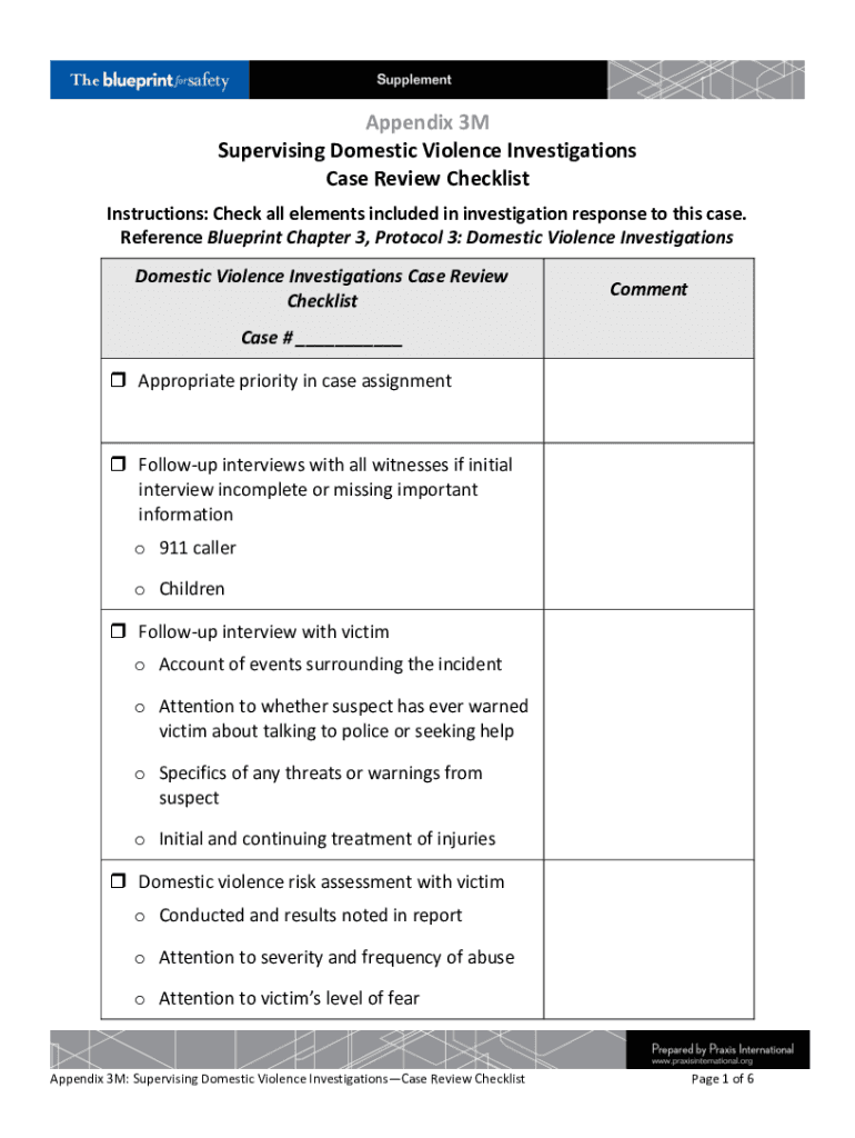 Fillable Online Supervising Domestic Violence Case Investigations Fax ...