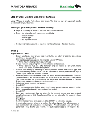 Fillable Online How to File Your Manitoba RST - Small Business Sales ...