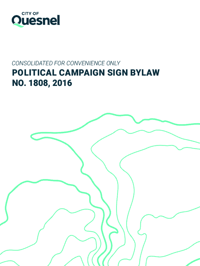 Fillable Online Campaign Sign Guidelines - Elections Fax Email Print ...